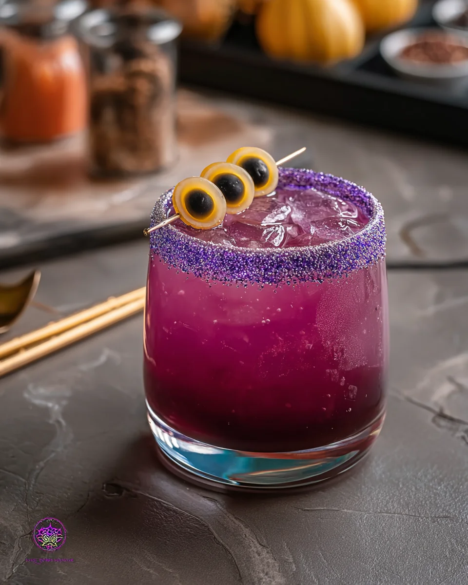 Purple People Eater Halloween Cocktail