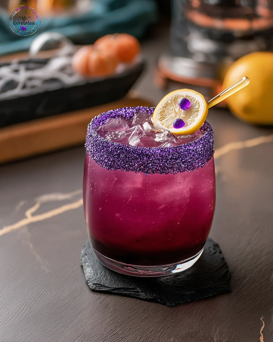 Purple People Eater Halloween Cocktail